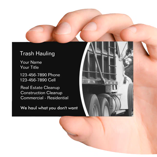 Hauling Dumpster Business Cards | Zazzle