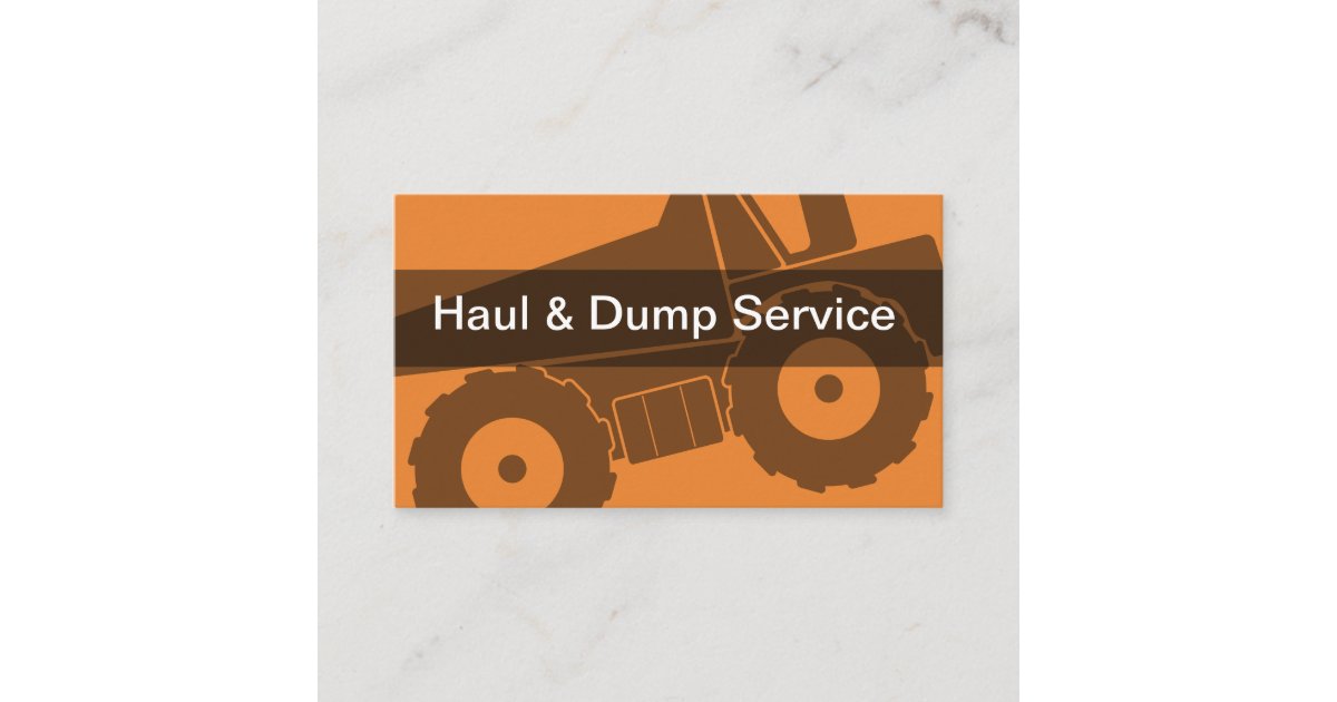 Hauling Dumpster Service Business Card | Zazzle.com