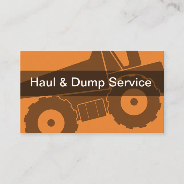 Hauling Dumpster Service Business Card | Zazzle