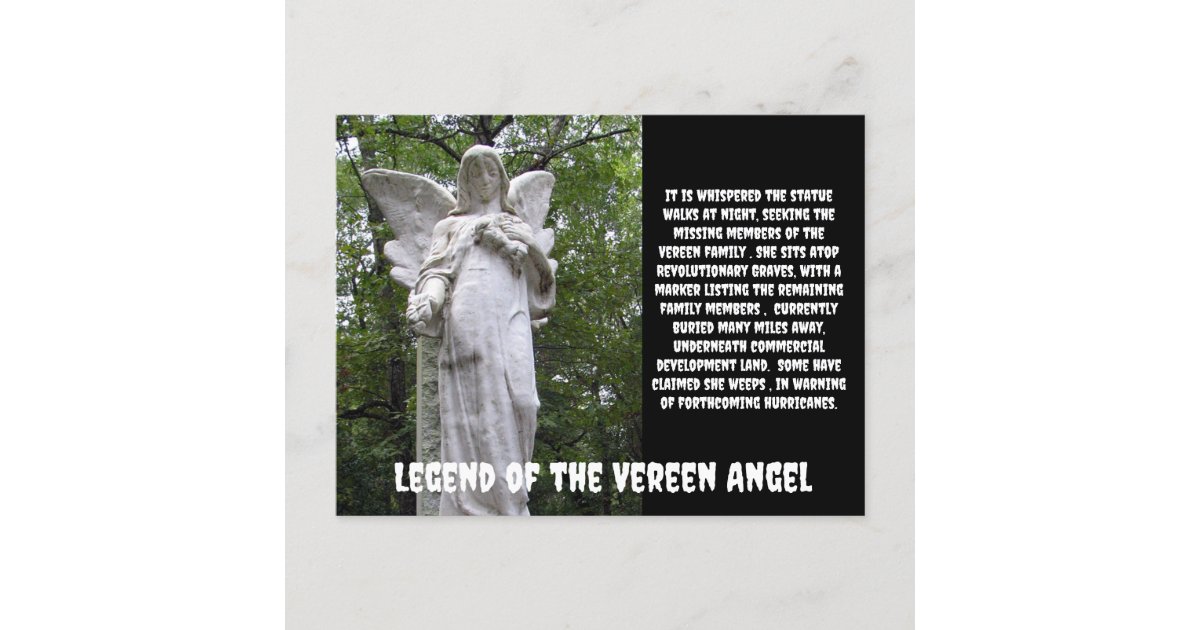 Haunted Angel Statue Postcard | Zazzle