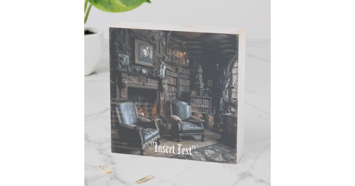 Haunted Archives Wooden Box Sign | Zazzle