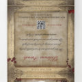 Haunted Creepy Ghost QR Code Halloween Tri-Fold Invitation | Zazzle