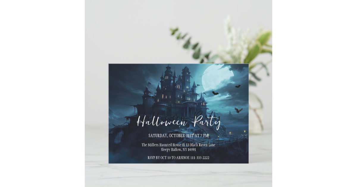 Haunted Hill Halloween Party Invitation | Zazzle