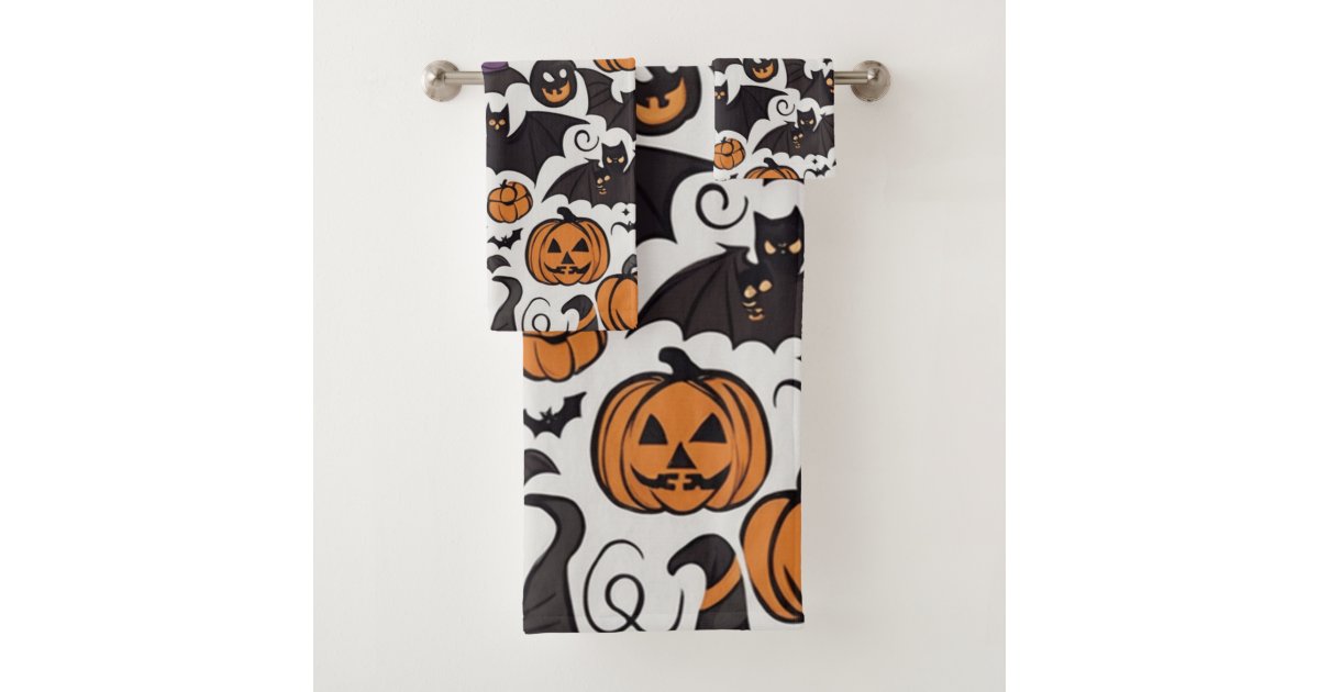 Haunted Homecoming: Halloween Bath Towel Set | Zazzle