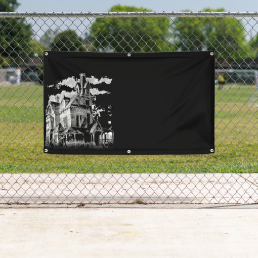 HAUNTED HOUSE BANNER | Zazzle
