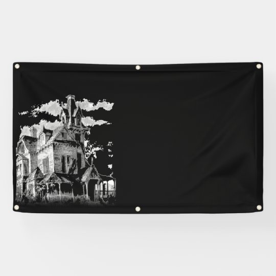 HAUNTED HOUSE BANNER | Zazzle.com