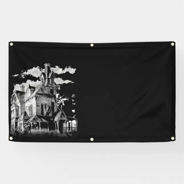 HAUNTED HOUSE BANNER | Zazzle