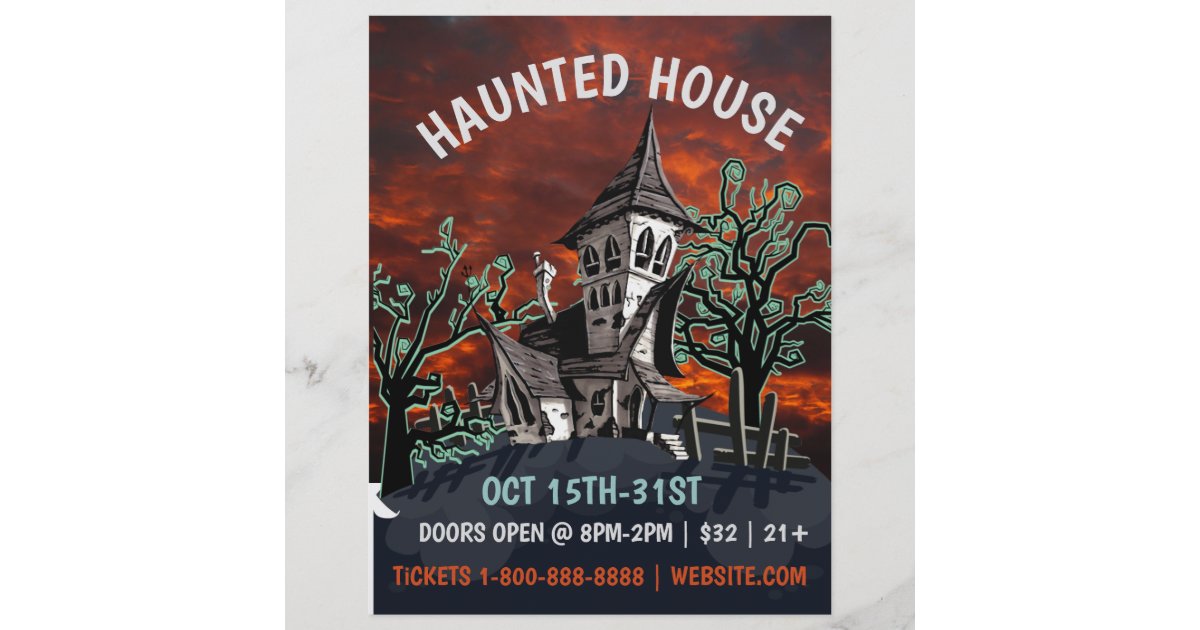 Haunted House Event Flyer | Zazzle