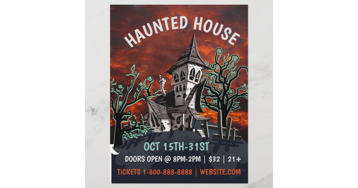 Haunted House Event Flyer | Zazzle