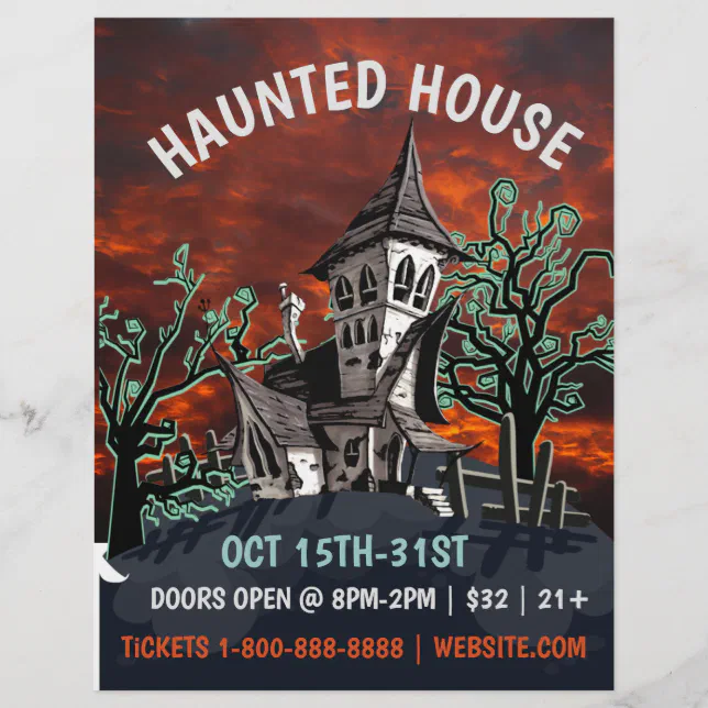 Haunted House Event Flyer | Zazzle