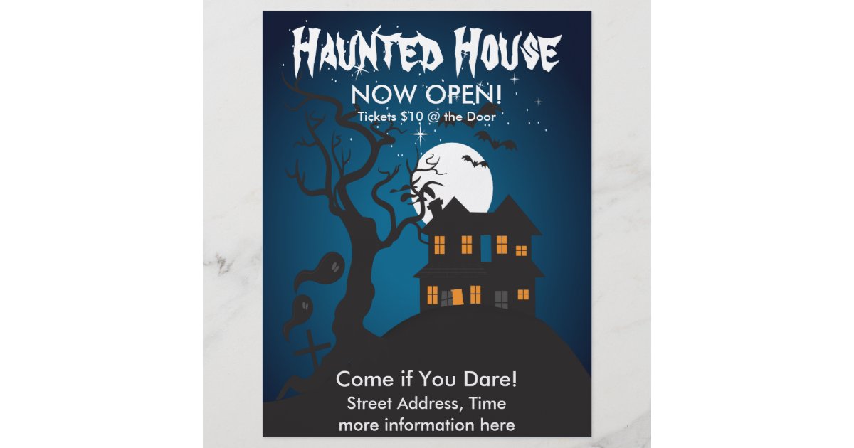 Haunted House Flyer | Zazzle