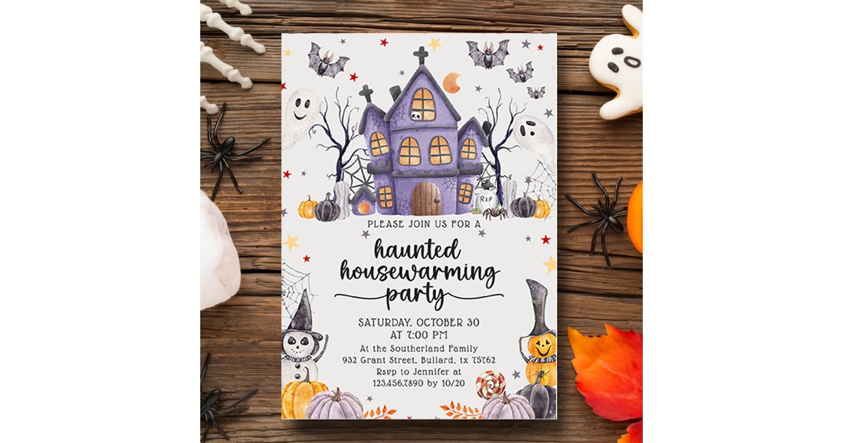 Haunted House Halloween Housewarming Party Invitation | Zazzle