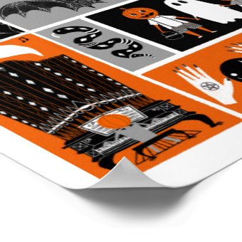 Haunted House Halloween illustration Poster | Zazzle