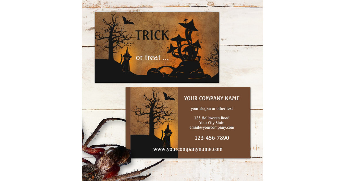 Haunted House Halloween Party Business Card | Zazzle