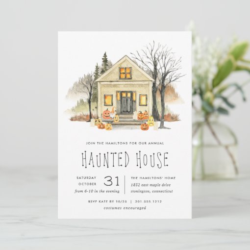 Haunted House Halloween Party Invitation | Zazzle