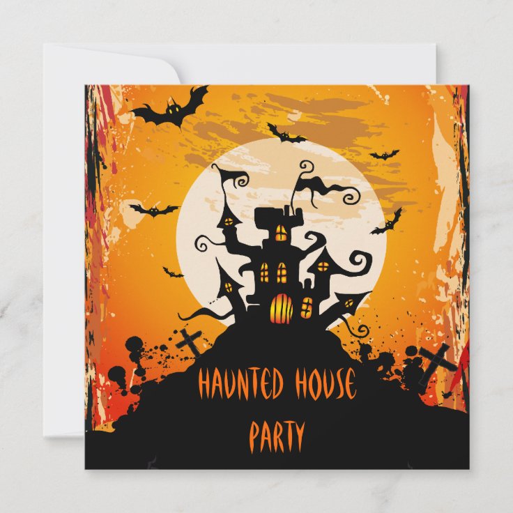 Haunted House Halloween Party Invitation | Zazzle