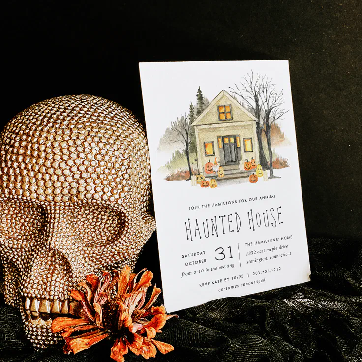 Haunted House Halloween Party Invitation | Zazzle