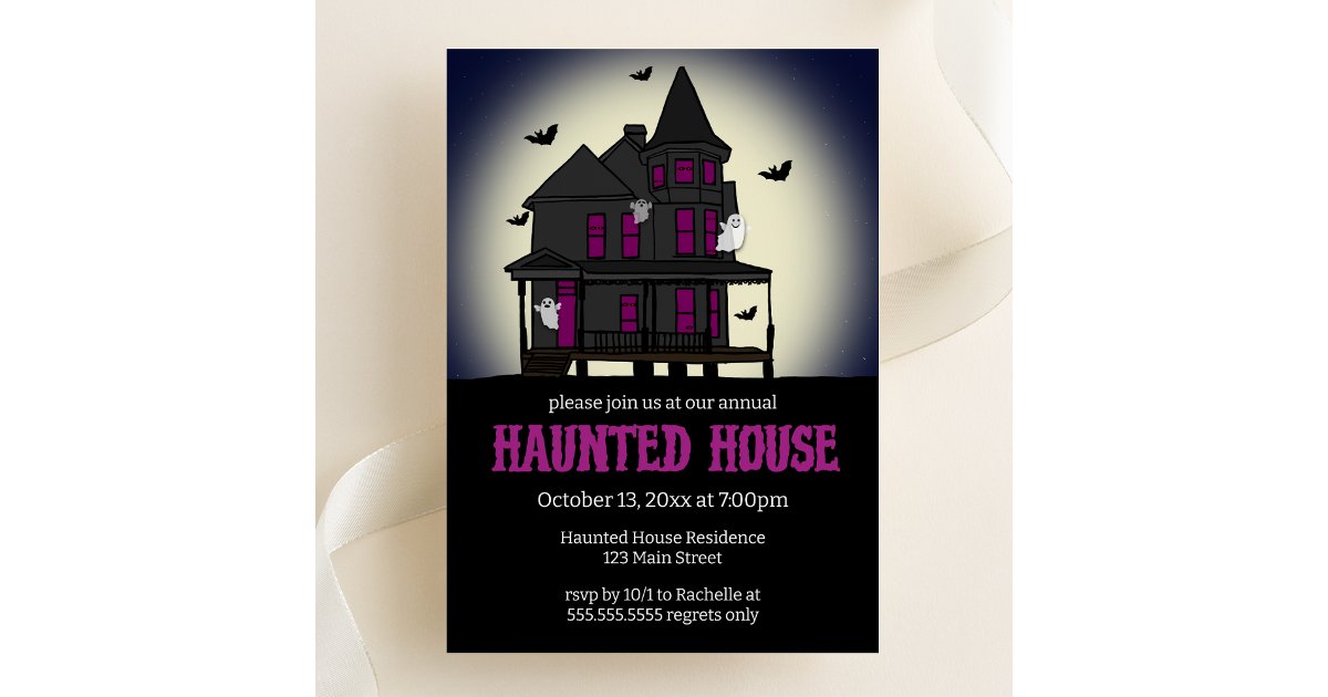 Haunted House Halloween Party Invitation | Zazzle