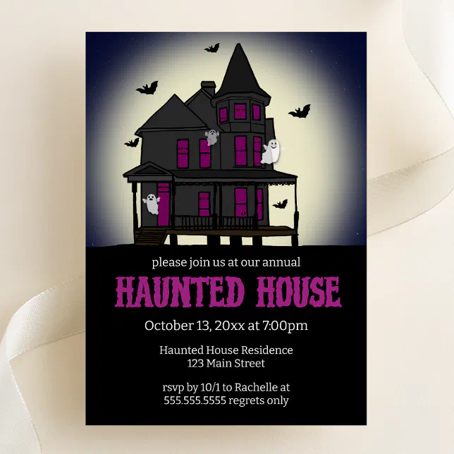 Haunted House Halloween Party Invitation | Zazzle