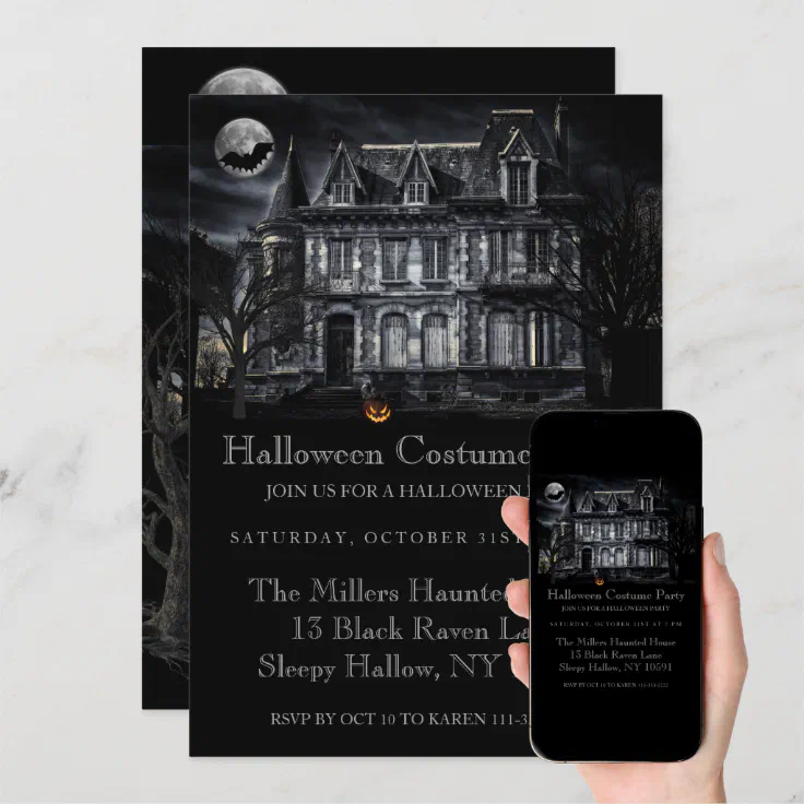 Haunted House Halloween Party Invitation | Zazzle