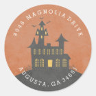 Haunted House Halloween Return Address Label | Zazzle