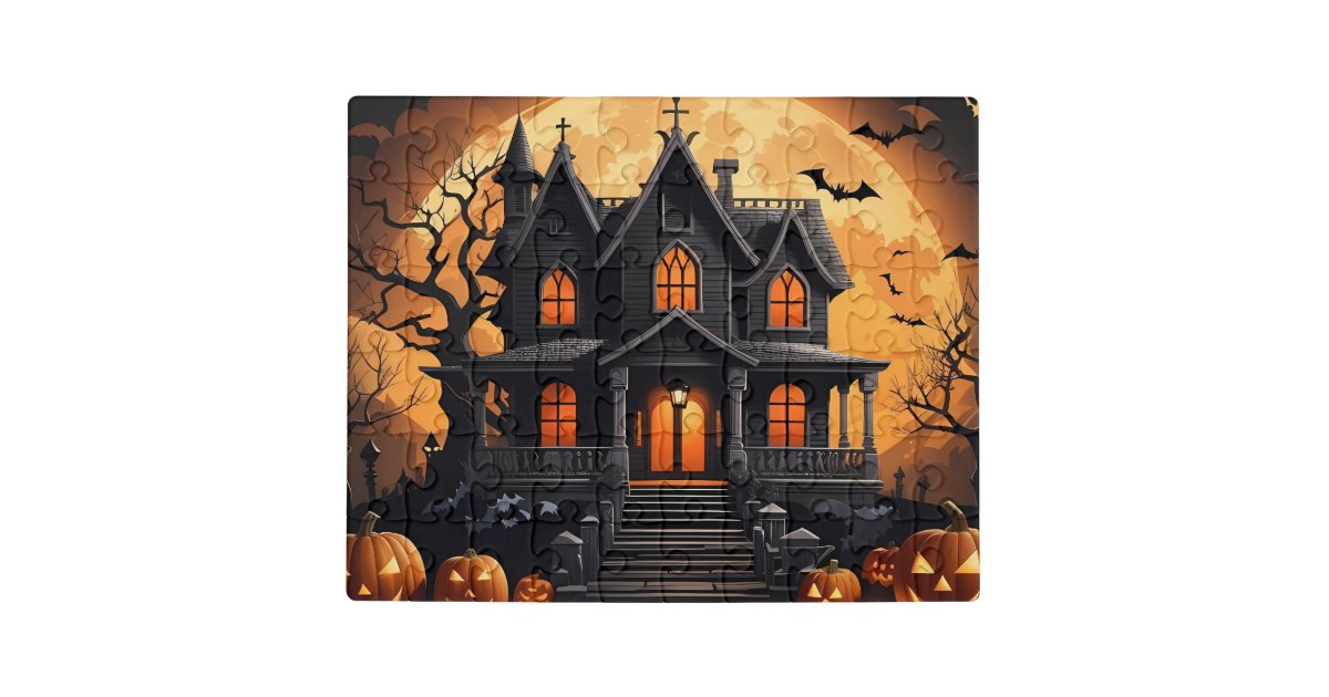 Haunted house jigsaw puzzle | Zazzle