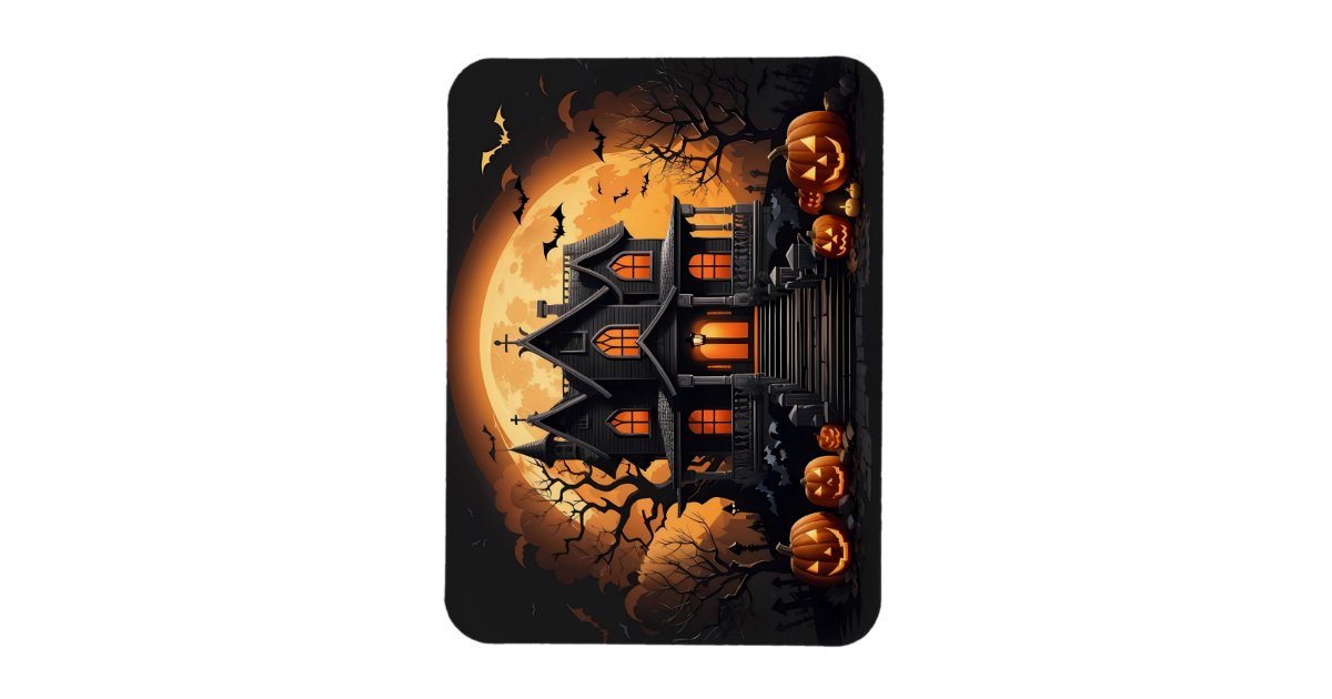 Haunted house magnet | Zazzle