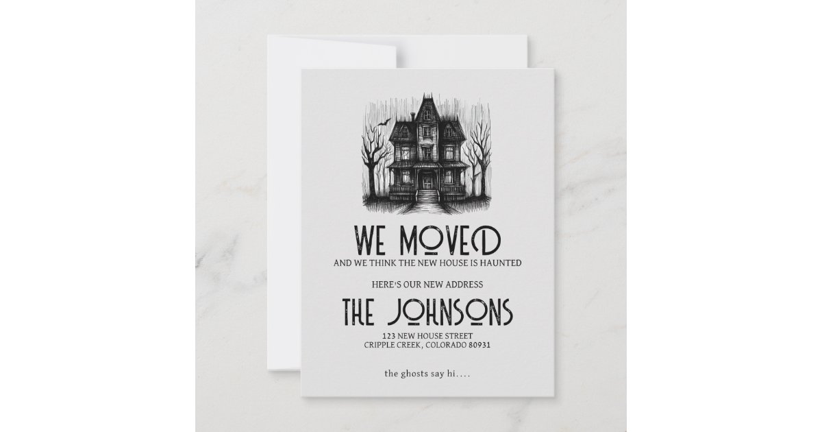 Haunted House Moving Announcement | Zazzle