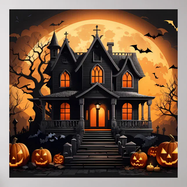 Haunted house poster | Zazzle