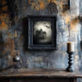 Haunted House Poster - Halloween Spooky Print | Zazzle