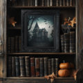 Haunted House Poster - Halloween Spooky Print | Zazzle
