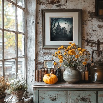 Haunted House Poster - Halloween Spooky Print | Zazzle