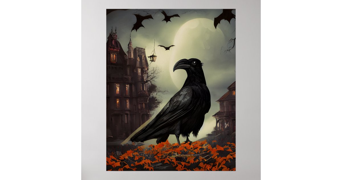 Haunted House Raven Poster | Zazzle