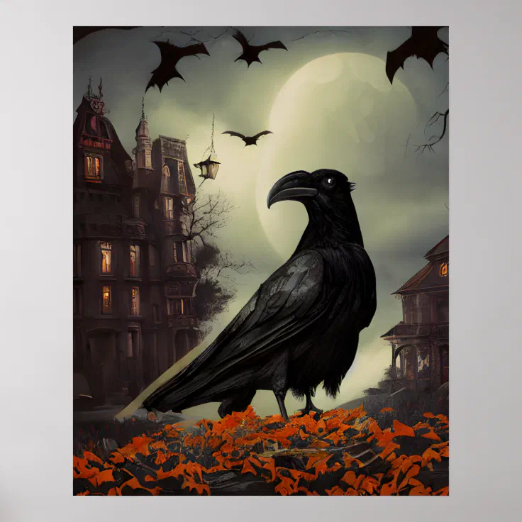 Haunted House Raven Poster | Zazzle