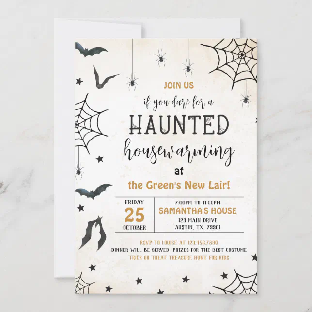 Haunted House Warming Halloween Party Invitation | Zazzle