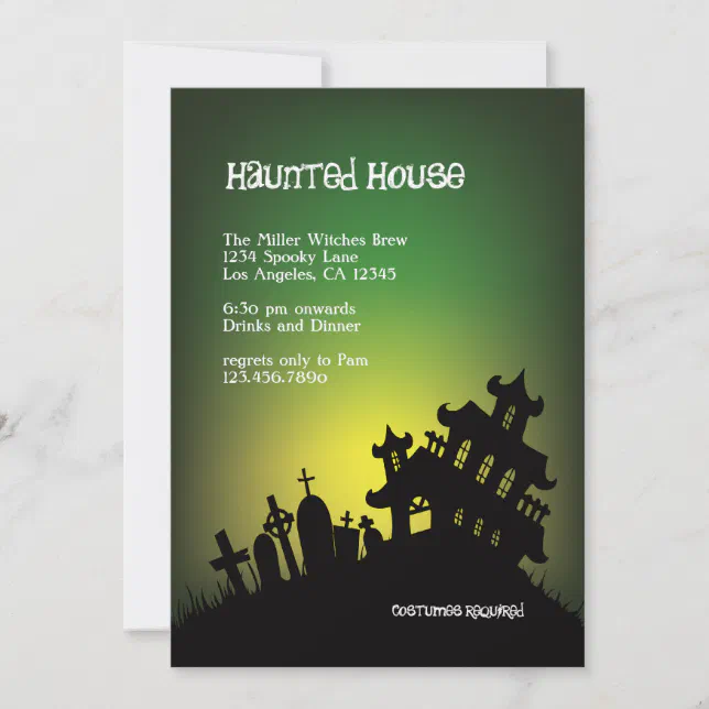 Haunted Mansion Halloween Party Invitation | Zazzle
