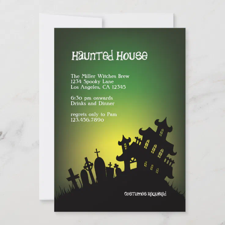Haunted Mansion Halloween Party Invitation | Zazzle