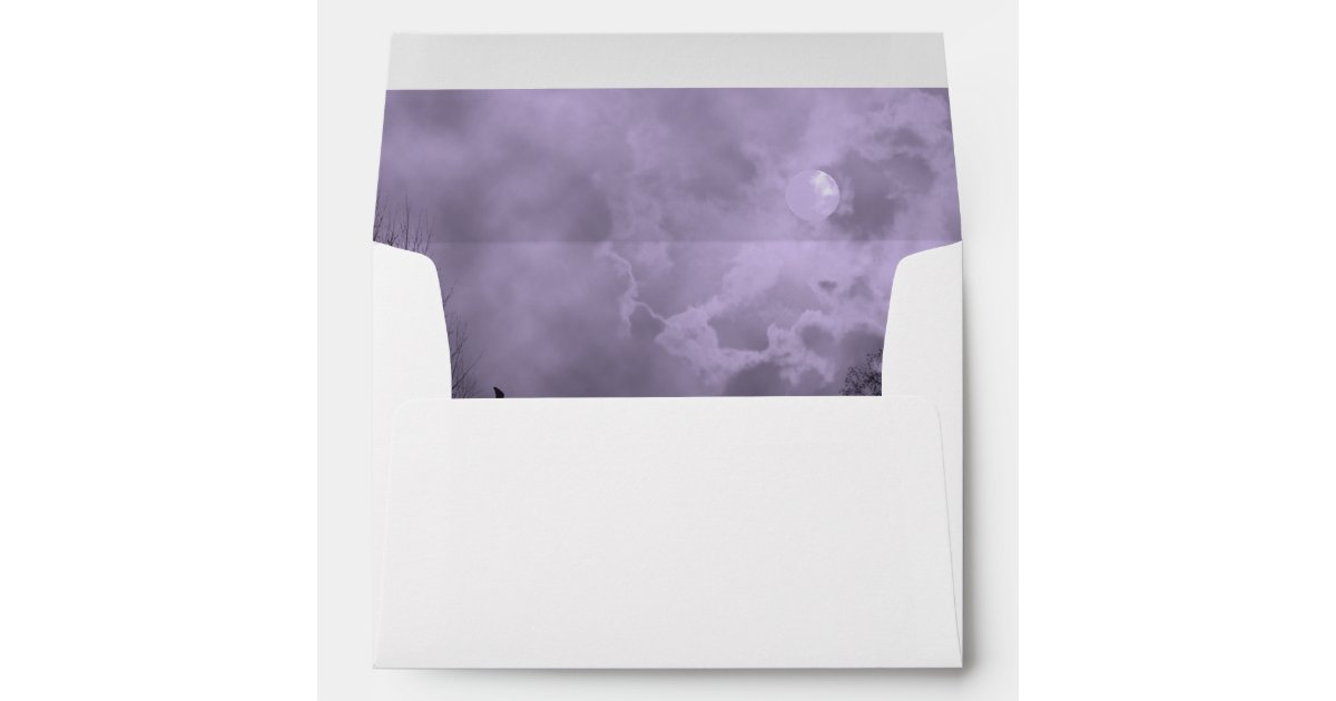Haunted Sky Purple Mist A& Envelope | Zazzle