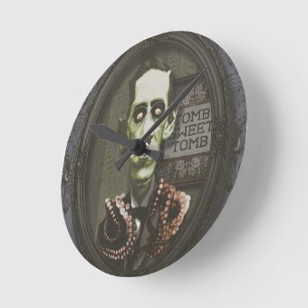 Haunted Zombie HP Lovecraft Clock | Zazzle