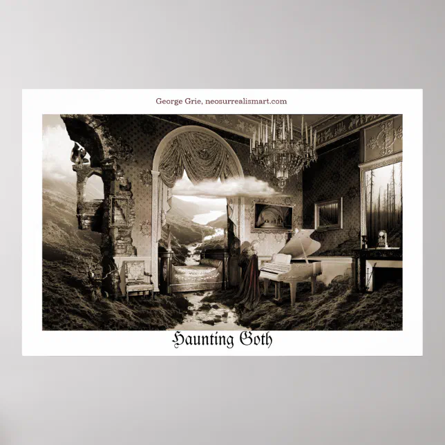 Haunting Goth or Conception of Gothic music lyrics Poster | Zazzle
