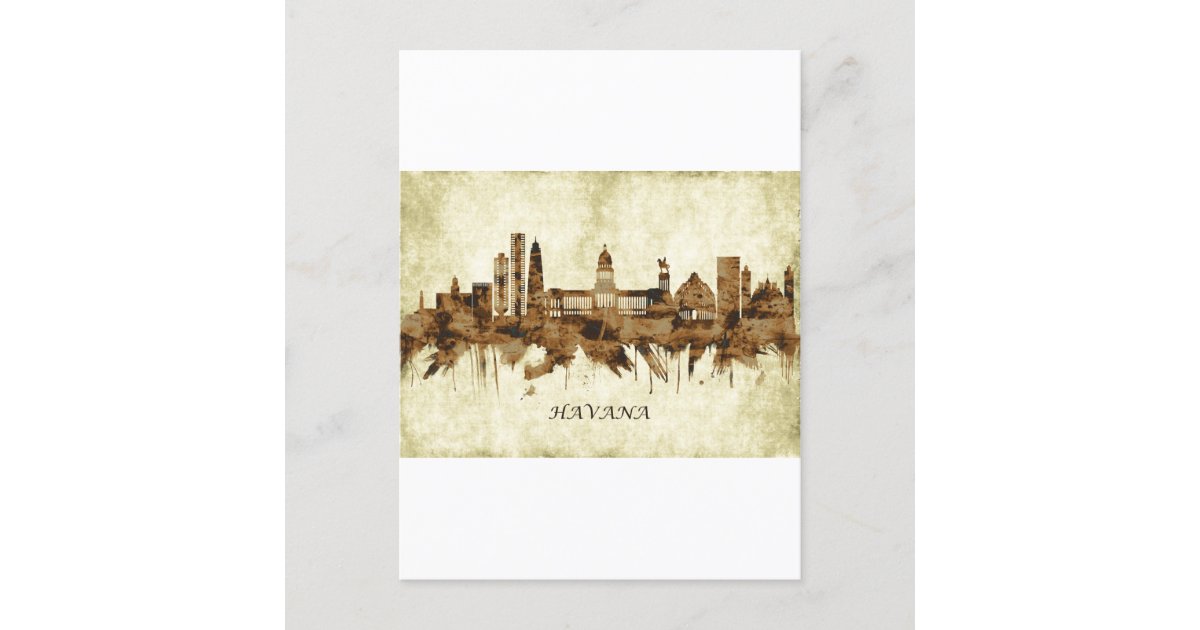Havana Cuba Cityscape Invitation Postcard | Zazzle