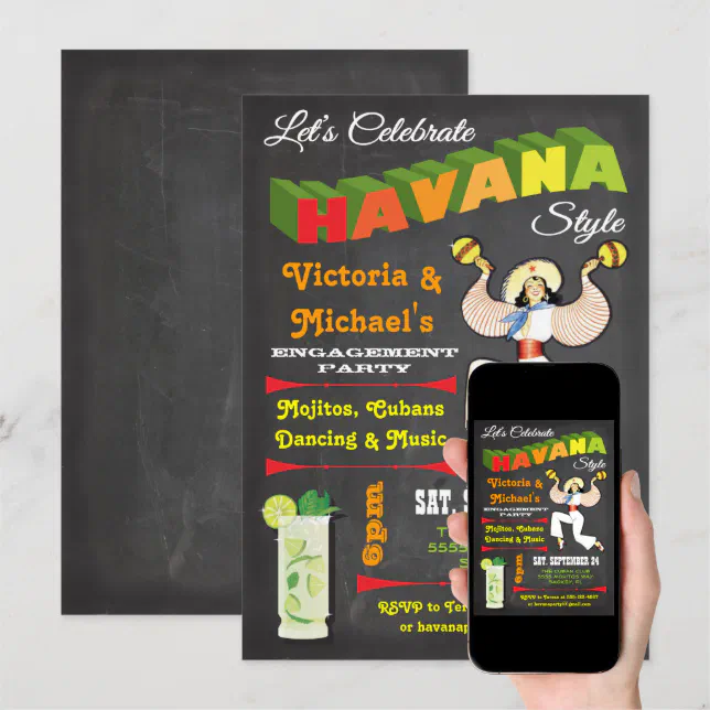 Havana nights Cuban Poster Invitation | Zazzle