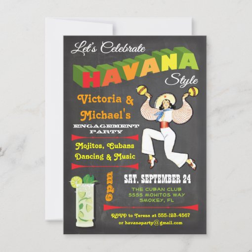 Havana nights Cuban Poster Invitation | Zazzle