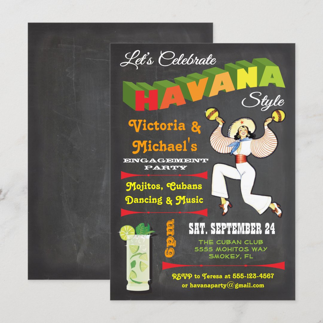 Havana nights Cuban Poster Invitation | Zazzle