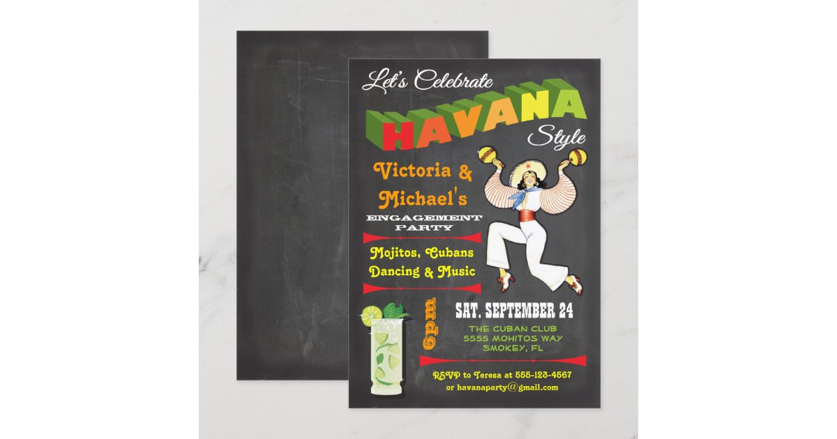 Havana nights Cuban Poster Invitation | Zazzle