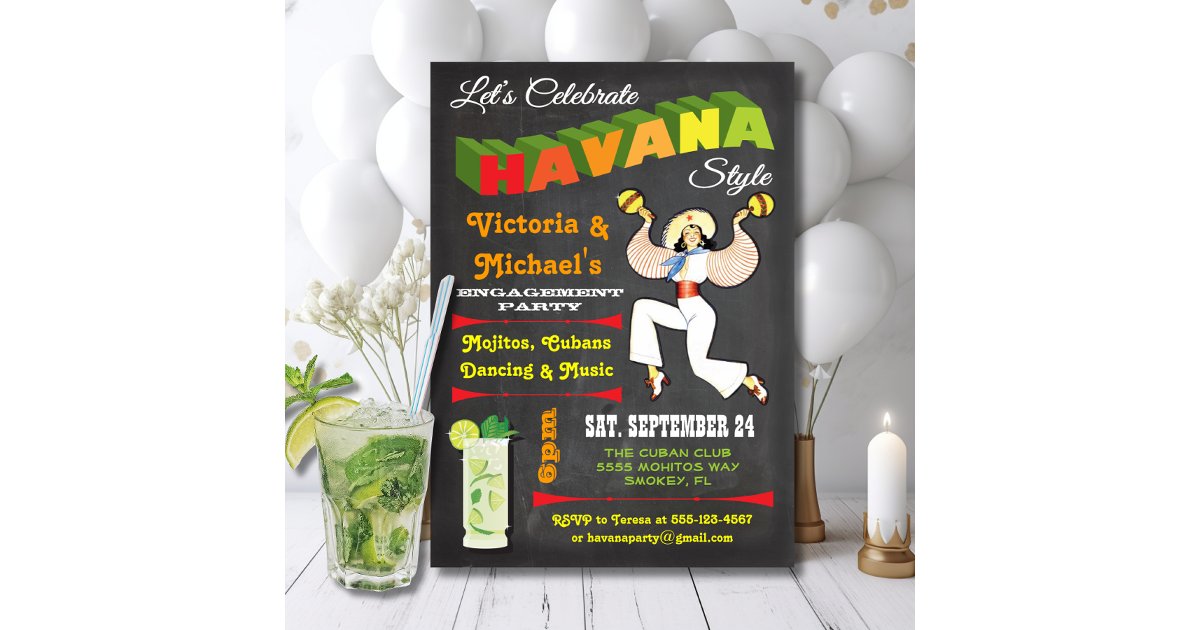 Havana nights Cuban Poster Invitation | Zazzle