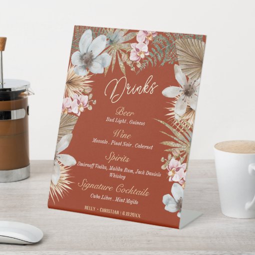 Havana Nights Tropical Cuban Drinks Bar Pedestal Sign | Zazzle