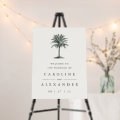 Havana Palm Vintage Palm Tree Wedding Welcome Sign | Zazzle