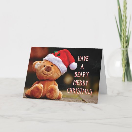 Have a Beary Merry Christmas blank Card | Zazzle.com
