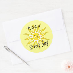 Have a Great Day Sunshine Affirmative Sticker | Zazzle